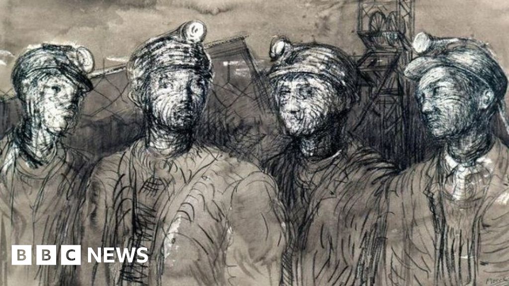 Henry Moore's coal mining drawings on show in Doncaster - BBC News