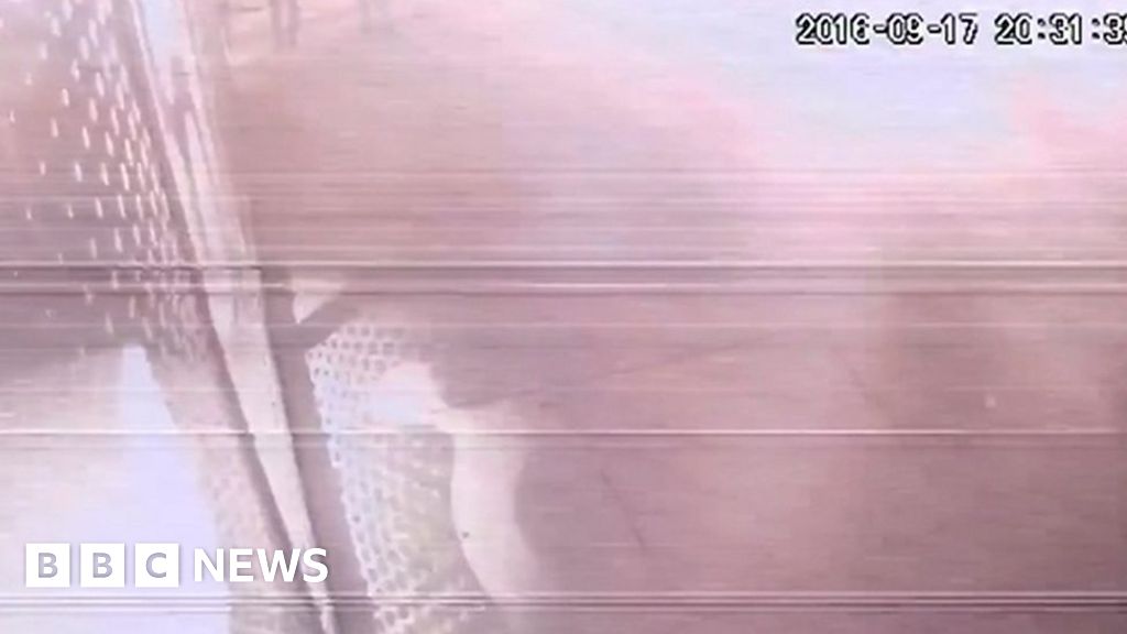 NYC explosion caught on CCTV - BBC News