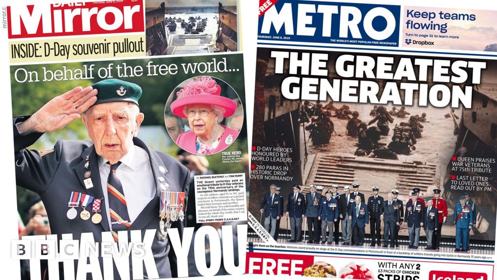 Newspaper headlines: 'Let us never forget their sacrifice' - BBC News