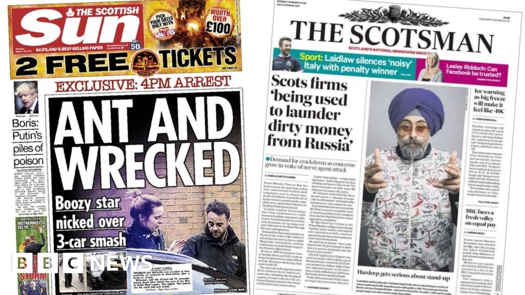 The papers: Putin 'stockpiling nerve agents' amid election win - BBC News