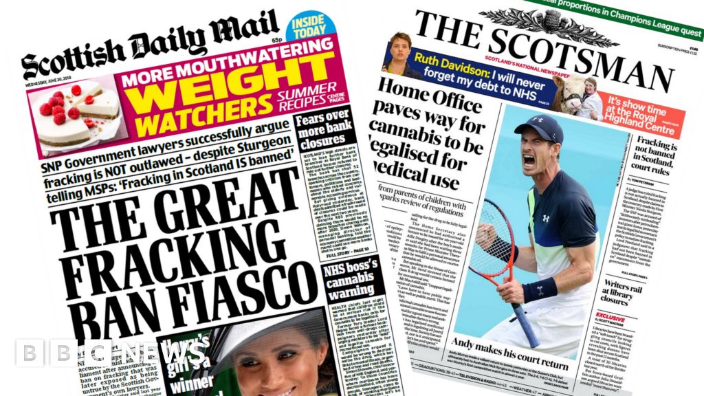 The papers: Fall-out from fracking 'ban' legal case - BBC News