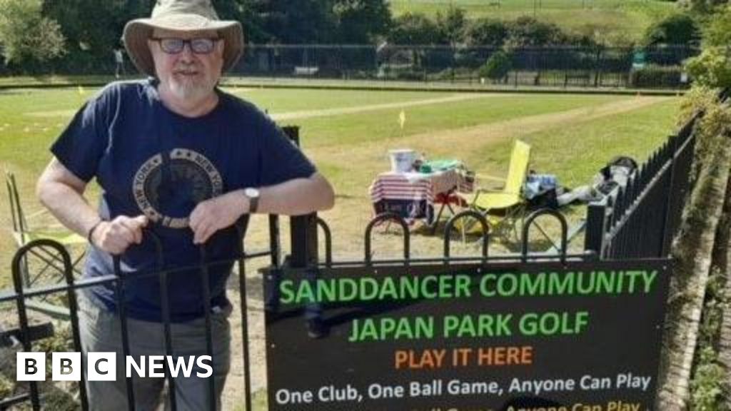 Retirees open Japan Park Golf course in South Shields park - BBC News