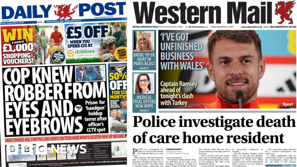 Wales' papers: Care home death and pylon worker's burns horror - BBC News