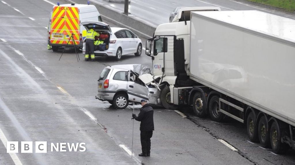 Woman dies in M5 motorway crash with lorry