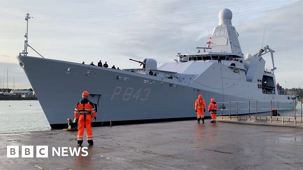 Dutch naval ship HNLMS Groningen in Ipswich port visit - BBC News
