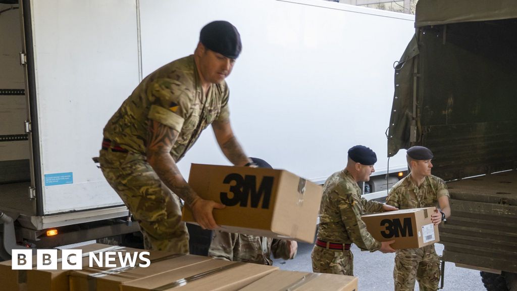 Coronavirus: Army delivers protective equipment to NHS staff