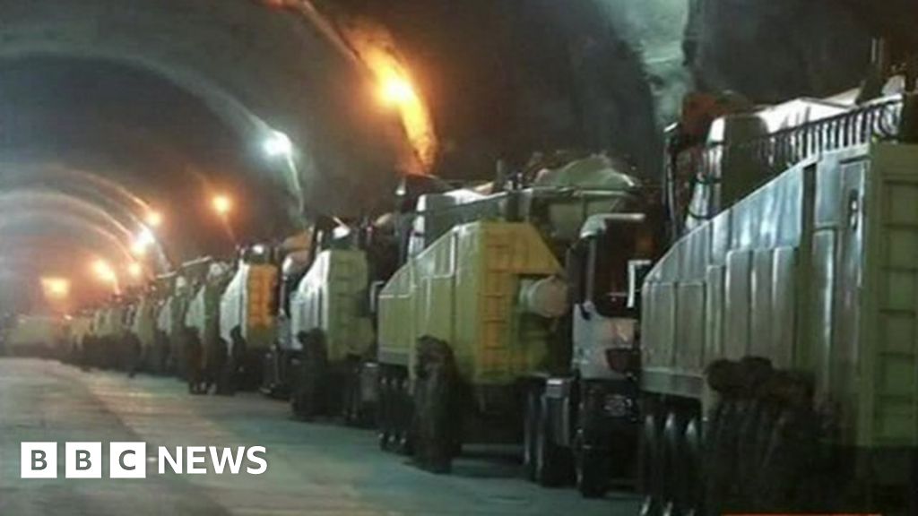 Inside Irans Tunnels Used To Store Ballistic Missiles Bbc News
