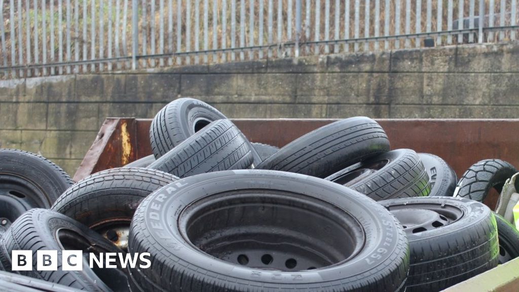 'Sheer scale' of Hartlepool tyre dumping shocks council - BBC News
