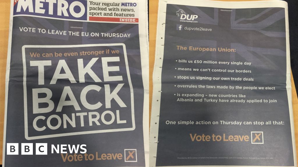 DUP's pro-Brexit advertising money was 'permissible' - BBC News
