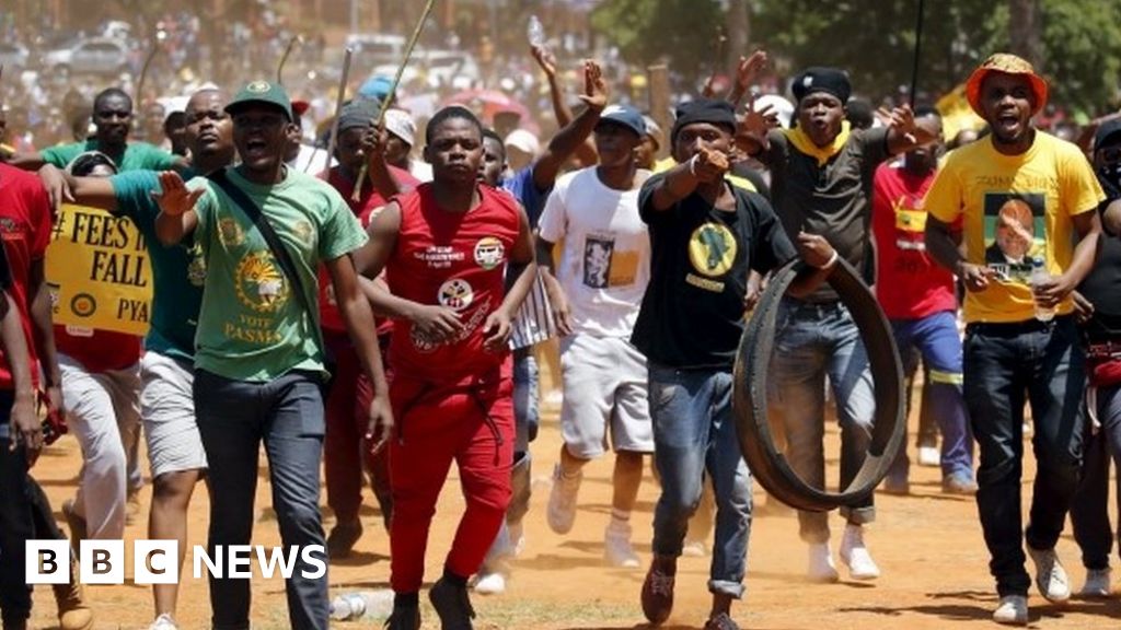 SA students: Zuma freezes tuition fees amid protests - BBC News