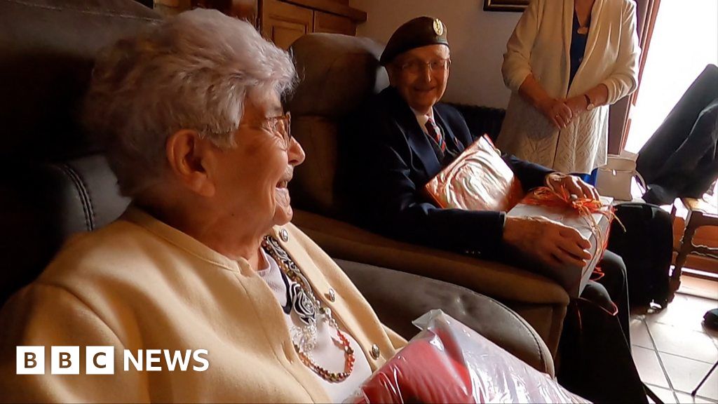 World War Two veteran reunited with woman he met in 1944