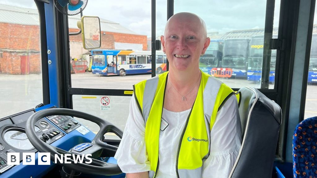 Cheltenham cancer patient fulfils wish to drive a bus - BBC News