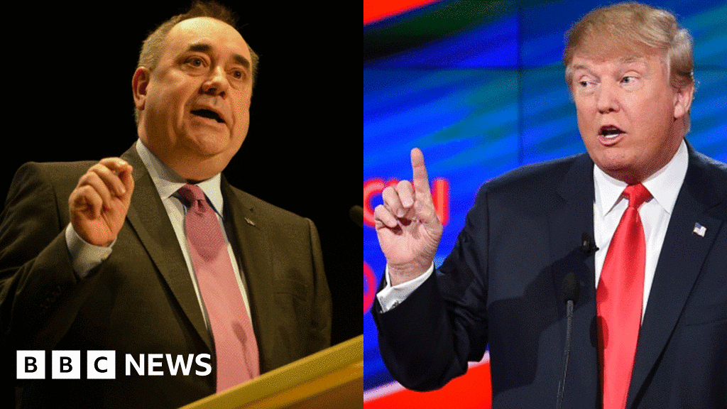 Alex Salmond and Donald Trump in war of words - BBC News