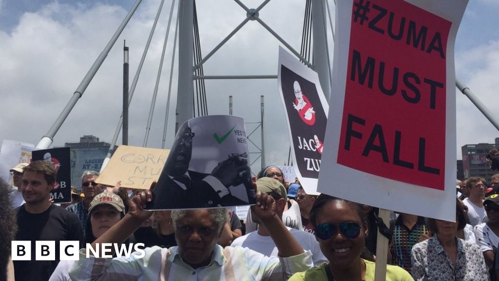 #ZumaMustFall: South Africans march against Jacob Zuma - BBC News