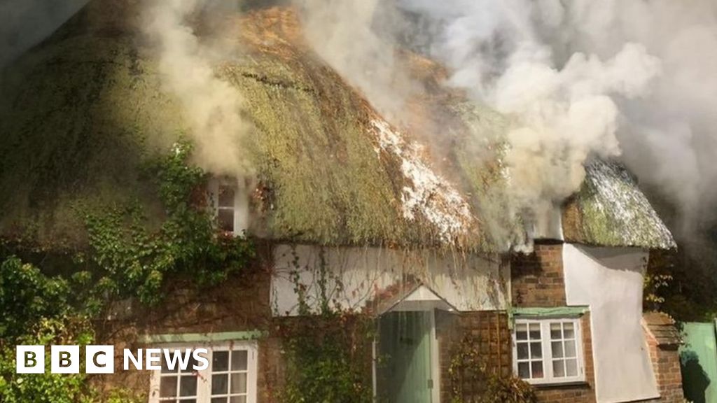 Affpuddle thatched cottage fire caused by wood burning stove