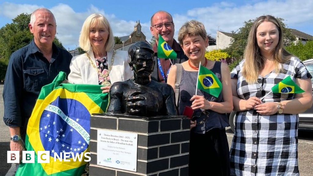 Scotland's Brazilian football pioneer honoured in Busby - BBC News