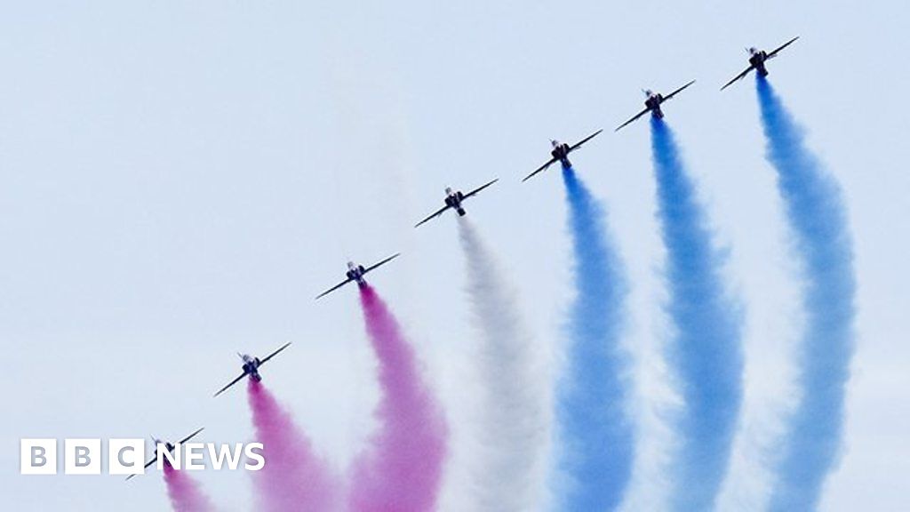 Armed Forces Day: Red Arrows display in Cleethorpes - BBC News