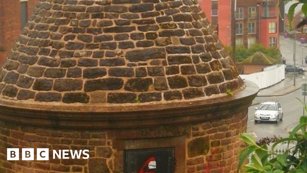 Everton's historic tower vandalised for second time - BBC News