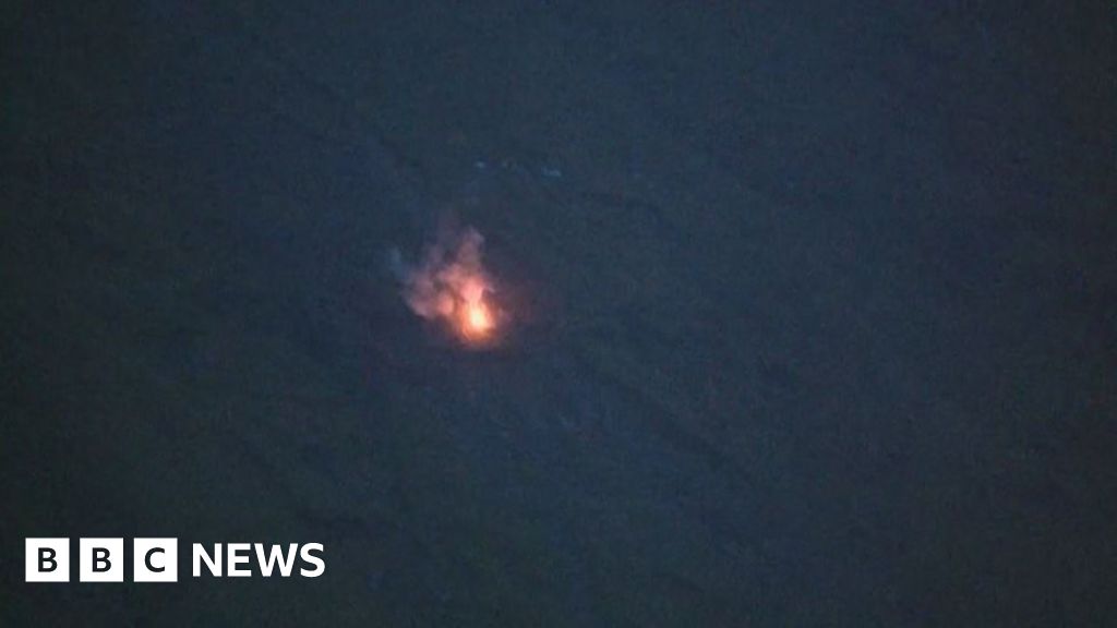 Huge rock blown up above the A83 - BBC News