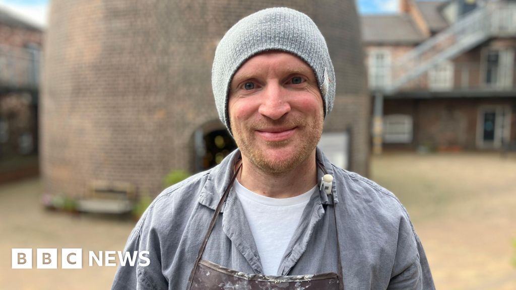 Novice potter takes on 47-bottle kiln challenge in Stoke-on-Trent