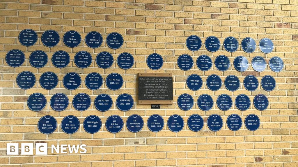 Memorial wall unveiled for former West Mercia Police dogs