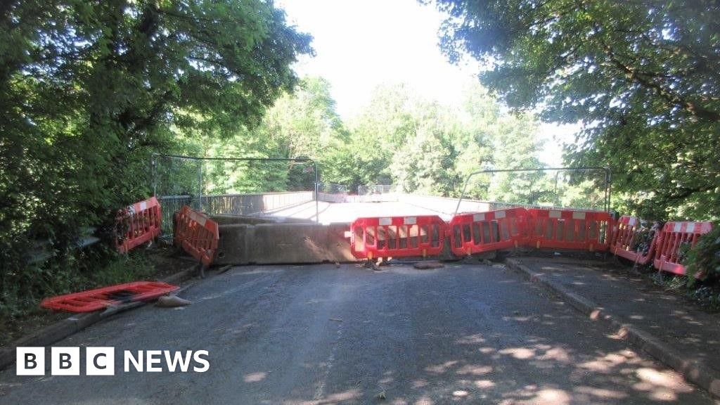 Warning as bridge closure barriers over A591 vandalised - BBC News