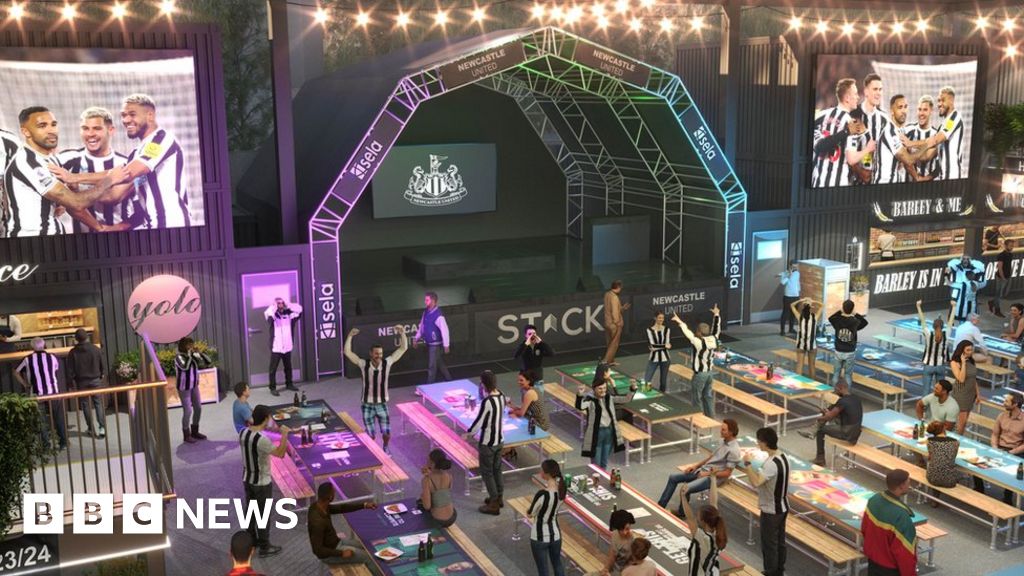 Newcastle United Stack 'fan zone' plan approved - BBC News