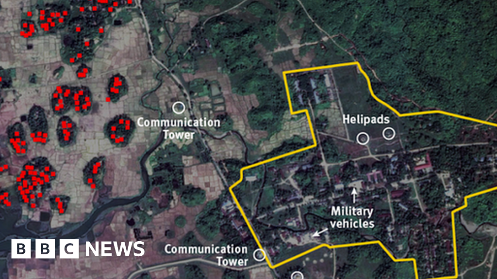 Burmese army linked to Rohingya village arson, rights group says - BBC News