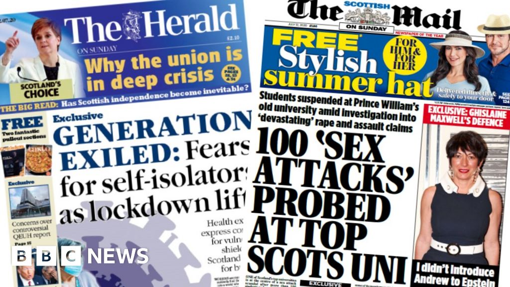 Scotlands Papers Fears For Shielders And University Sex Attack Probe
