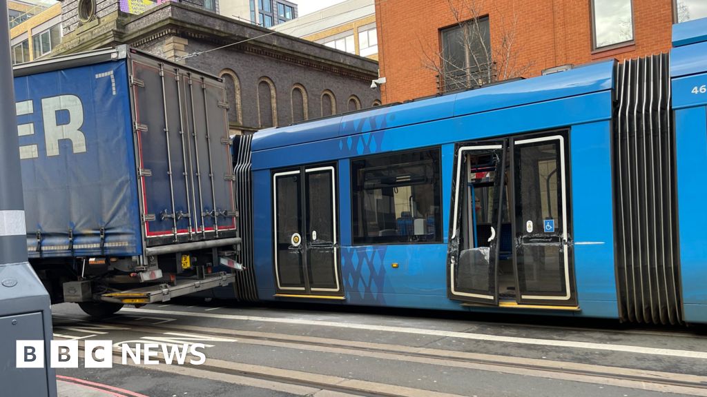 Birmingham tram and lorry collision disrupts rush hour