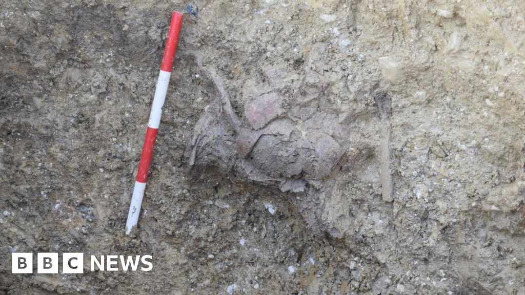 'Mystery' pit skeleton found during Bishop's Stortford digs - BBC News