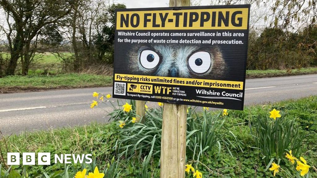 CCTV & prosecutions as fly-tipping starts to reduce in Wiltshire - BBC News