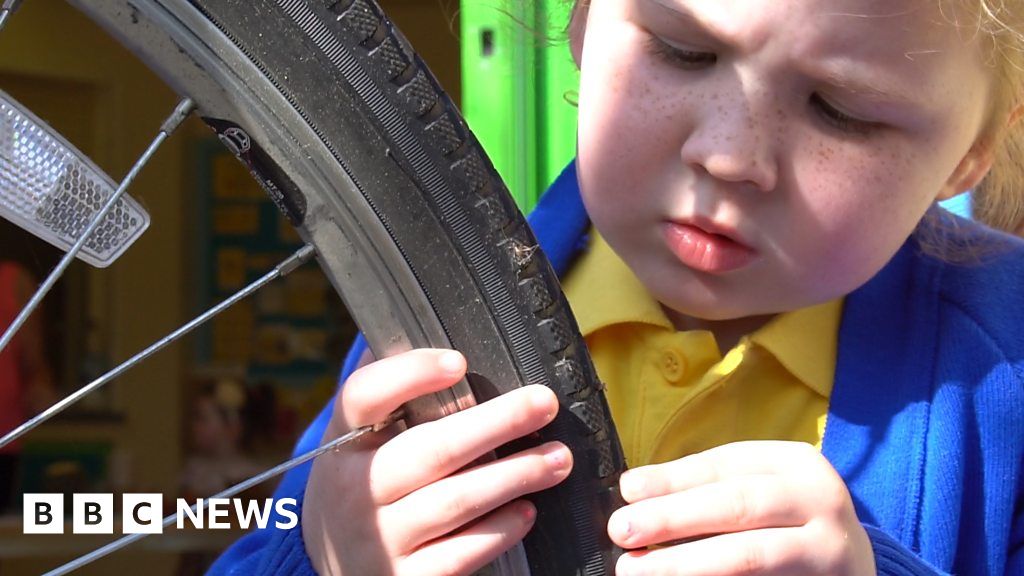 Meet the kids learning to fix punctures - BBC News