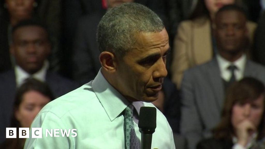 Obama speaks at town hall event - BBC News