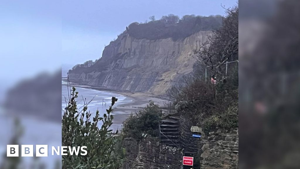 Isle of Wight walkers witness landslide at coastal cliff - BBC News