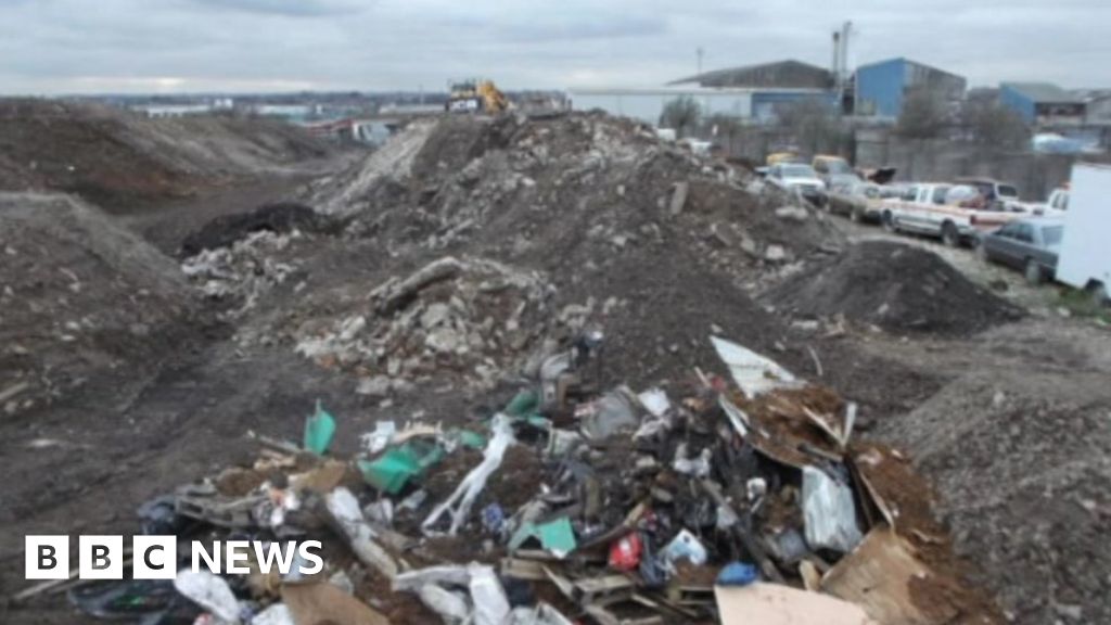 Man who illegally stored 40,000 tonnes of waste is jailed - BBC News