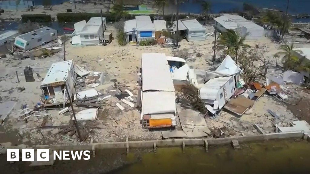 Florida Keys: Drone video shows devastation from Irma - BBC News