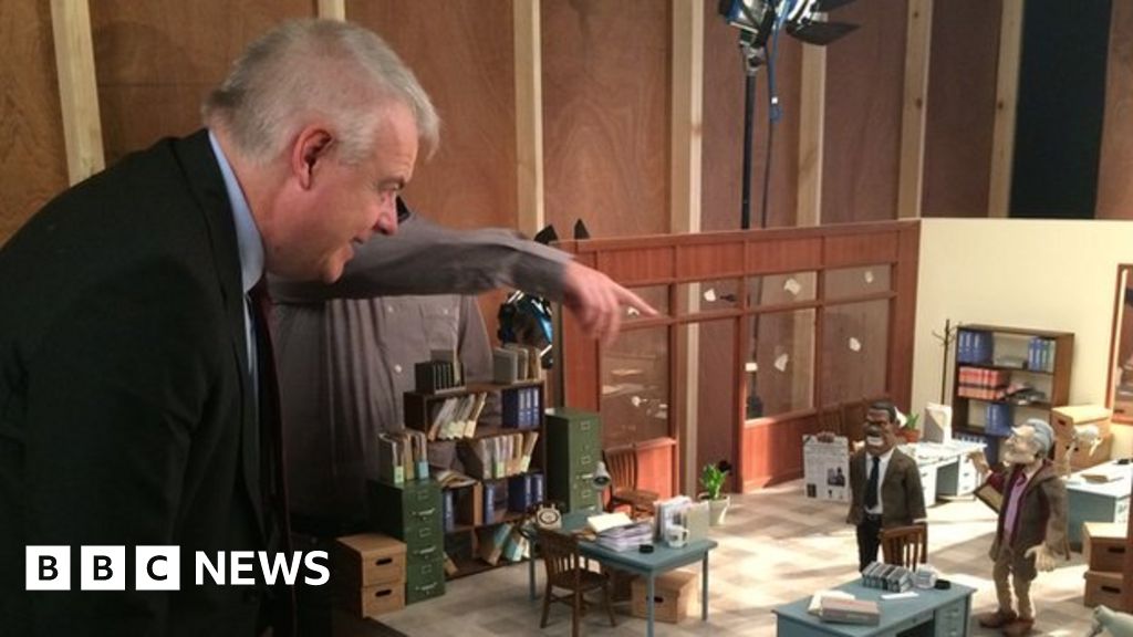 Carwyn Jones visits 'Trampires' in state-of-art Bridgend studio - BBC News