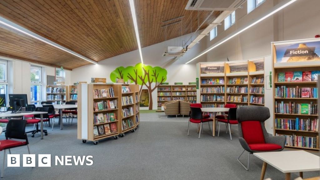 Village library in Chinnor reopens after major refurbishment - BBC News