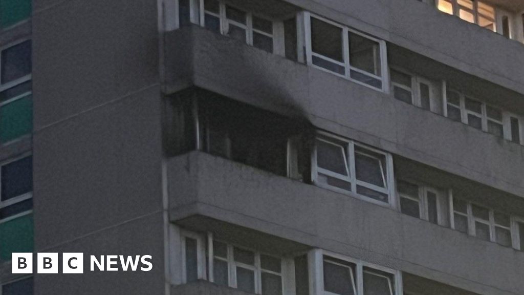 Adult and child escape fire in high-rise flats in Wolverhampton