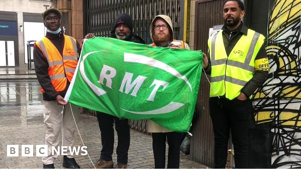 RMT picket line: 'Why we are on strike today' - BBC News