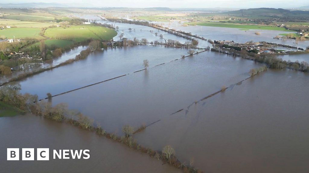 Maisemore drone footage shows extent of flooding