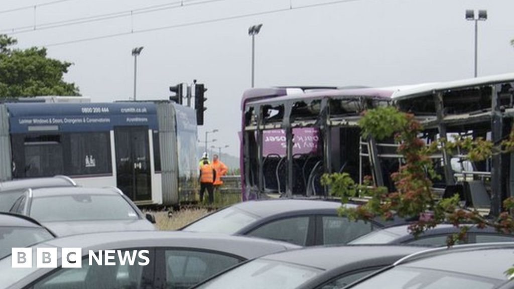Driver injured in Edinburgh Airport bus and tram collision