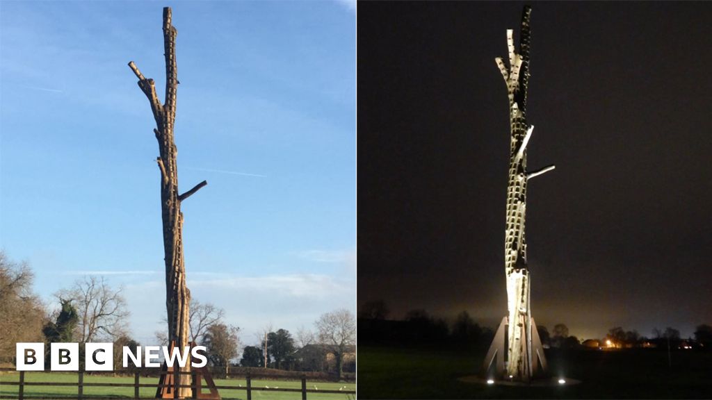 Artist's 60ft tree sculpture felled 'without his knowledge'