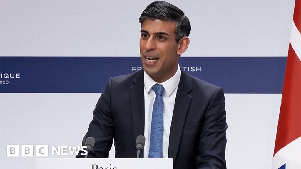 Sunak in Paris on working with France over migrants - BBC News
