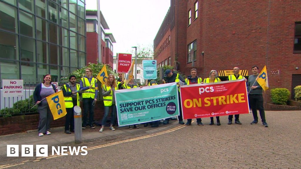 Devon workers strike over planned office closures