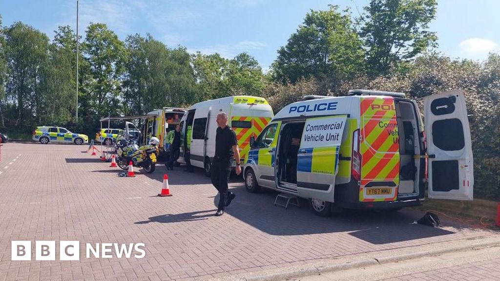 Police carry out spot checks to ensure HGV safety