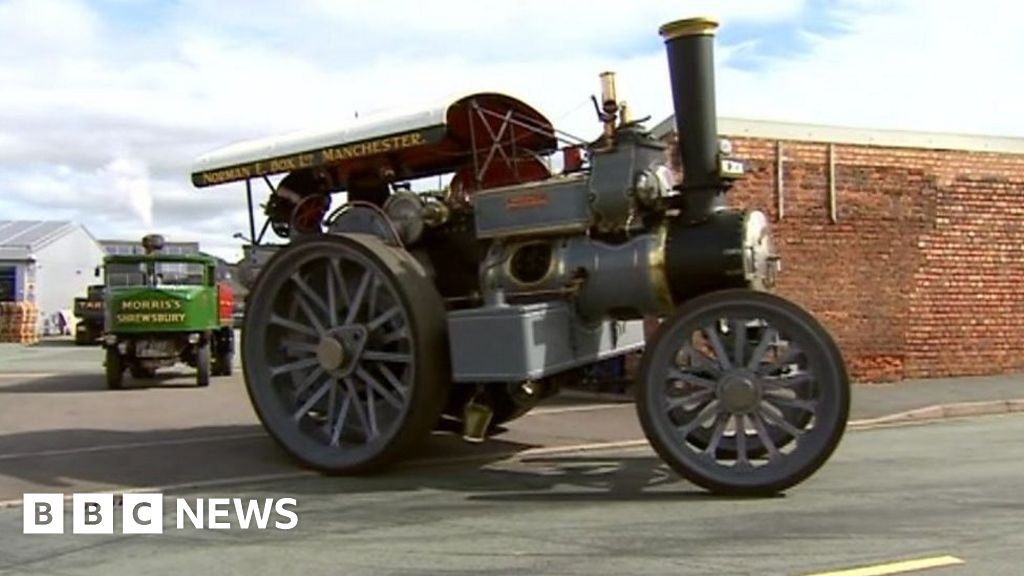 Old steam engine Talisman unveiled in Shrewsbury