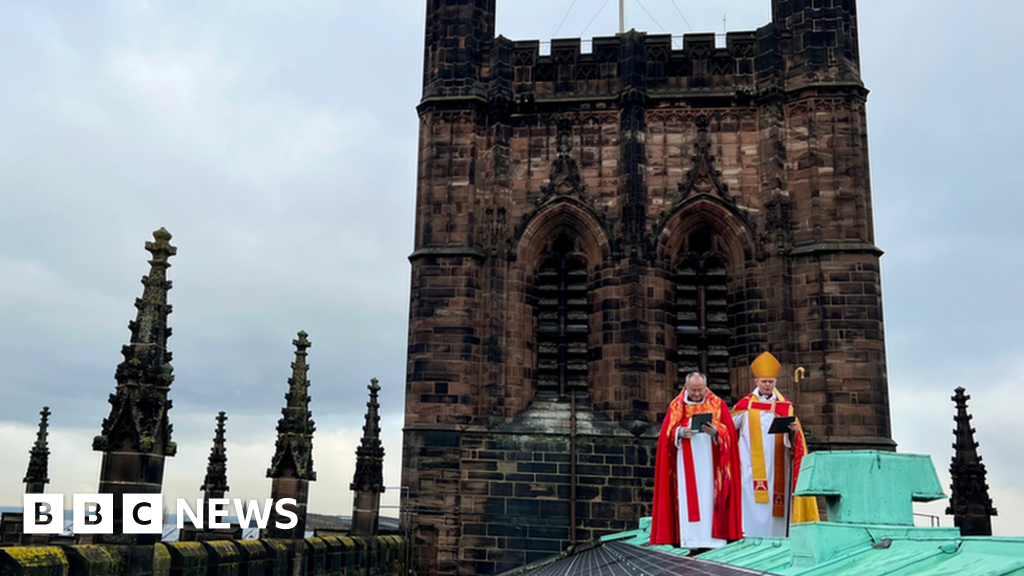 Bishop blesses solar panels on Chester Cathedral roof