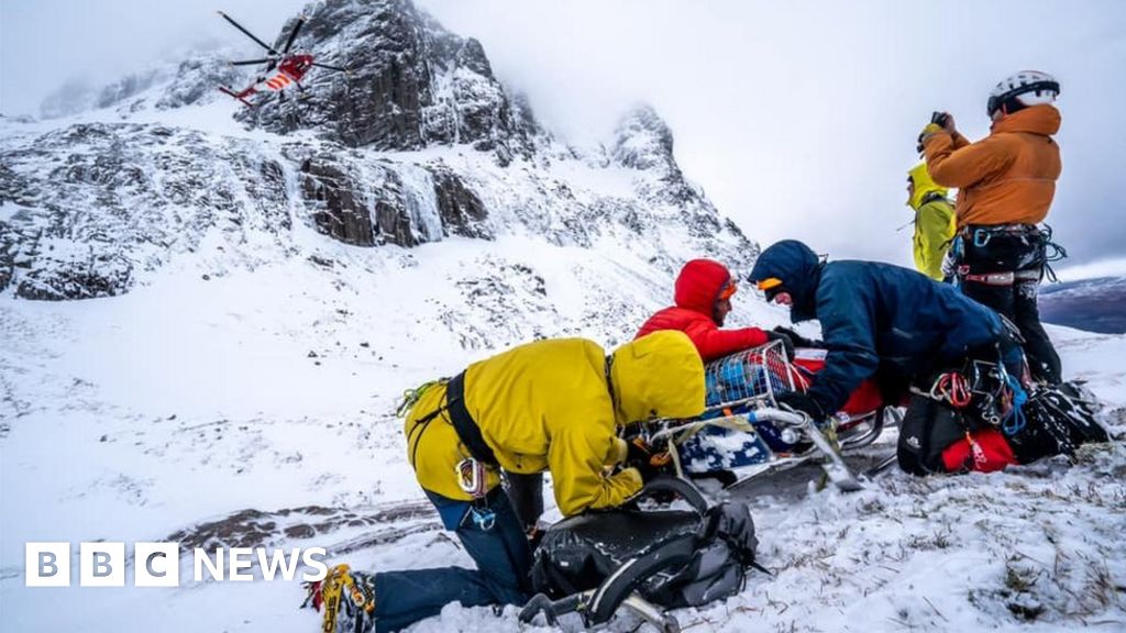 Two airlifted to hospital after mountain rescue - BBC News
